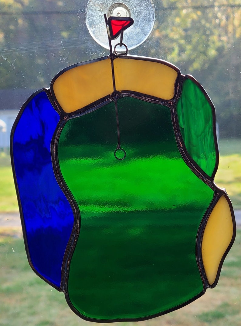 Golf Green Stained Glass Suncatcher - Etsy