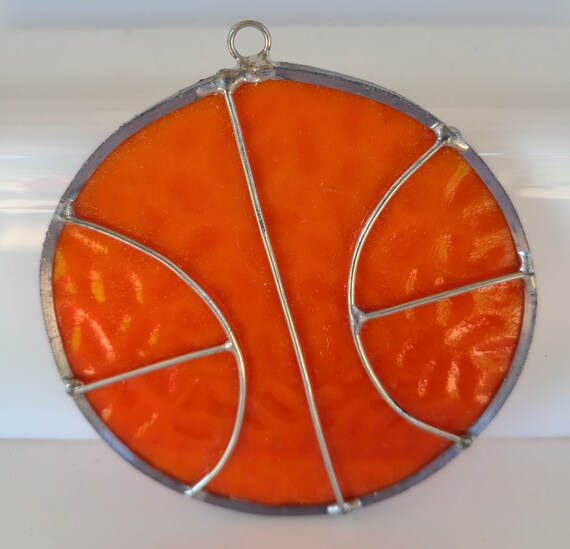 Stained Glass Basketball Suncatcher - Etsy