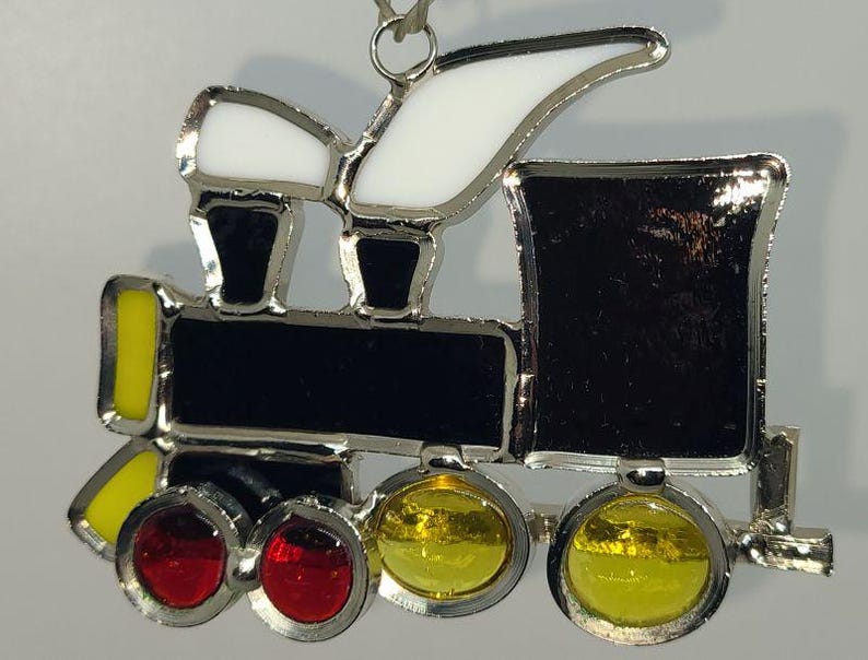 Stained Glass Train Engine Locomotive Suncatcher - Etsy