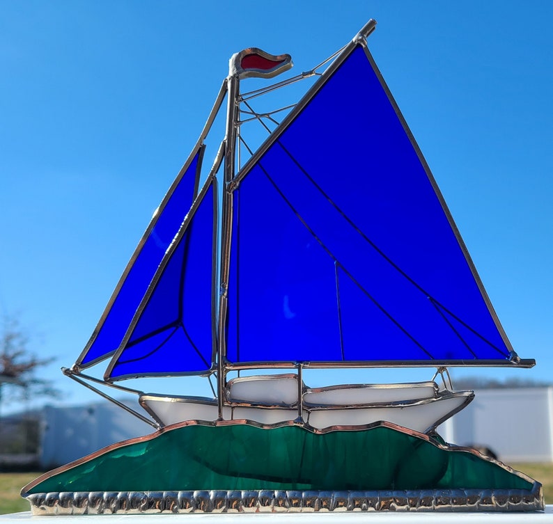 Stained Glass Friendship Sloop Sailing Ship Model - Etsy