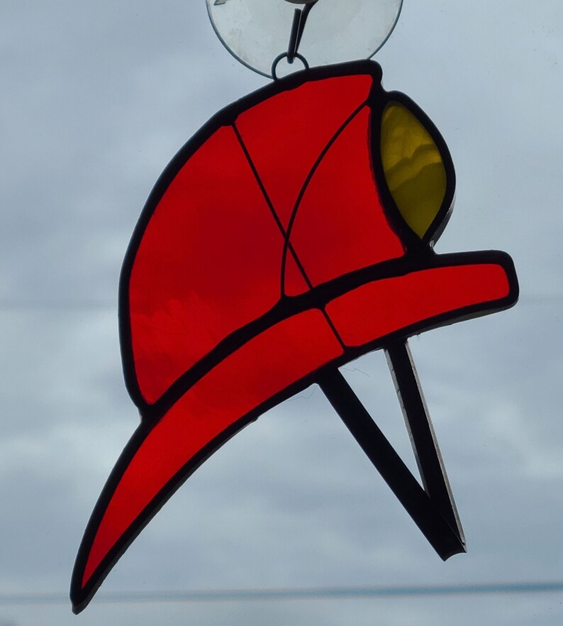 Fireman Helmet Suncatcher - Etsy