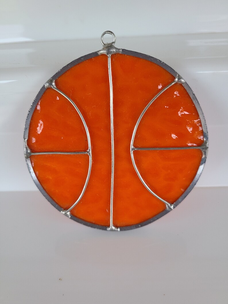 Stained Glass Basketball Suncatcher - Etsy