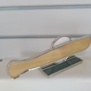 Stained Glass Baseball and Bat on Base - Etsy