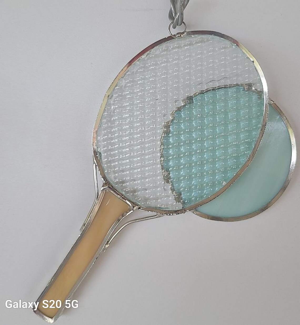 Stained Glass Tennis Racket and Tennis Ball Suncatcher - Etsy