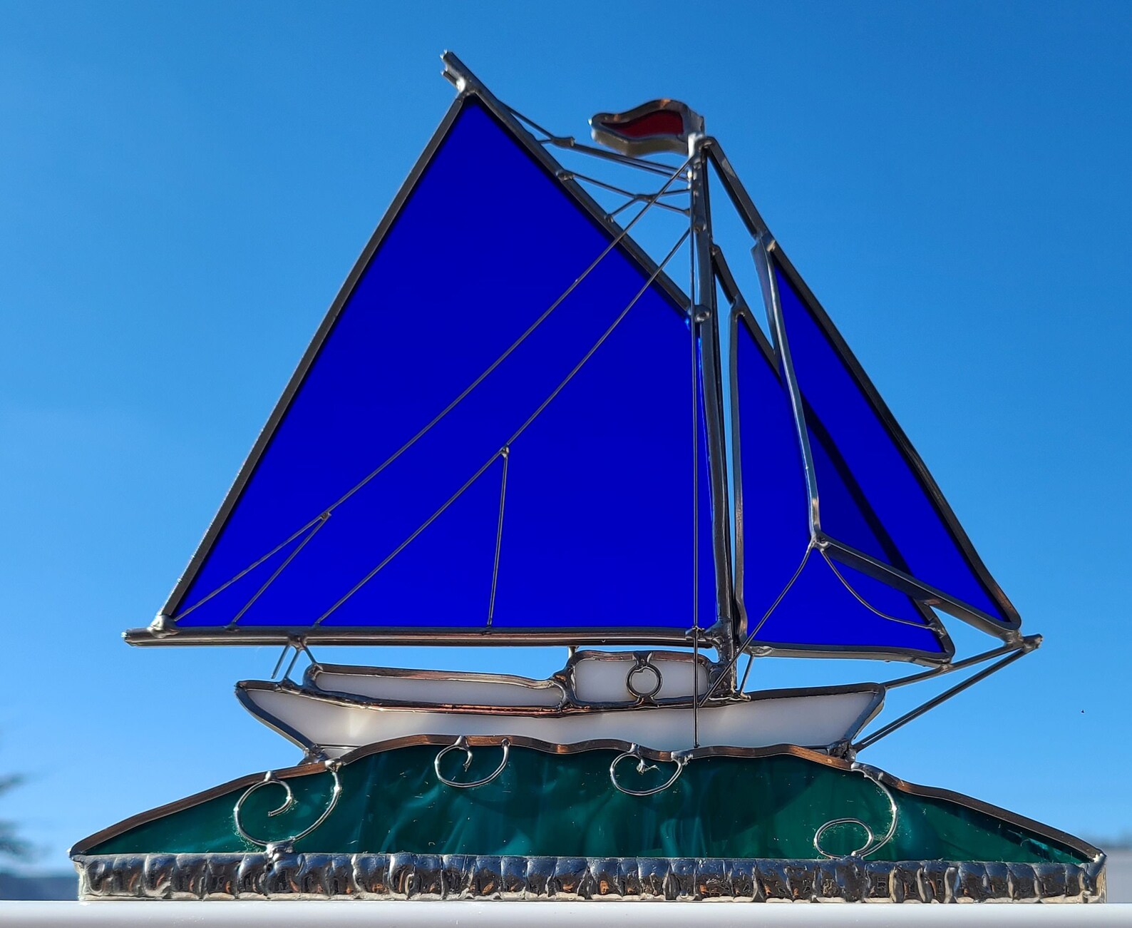 Stained Glass Friendship Sloop Sailing Ship Model - Etsy