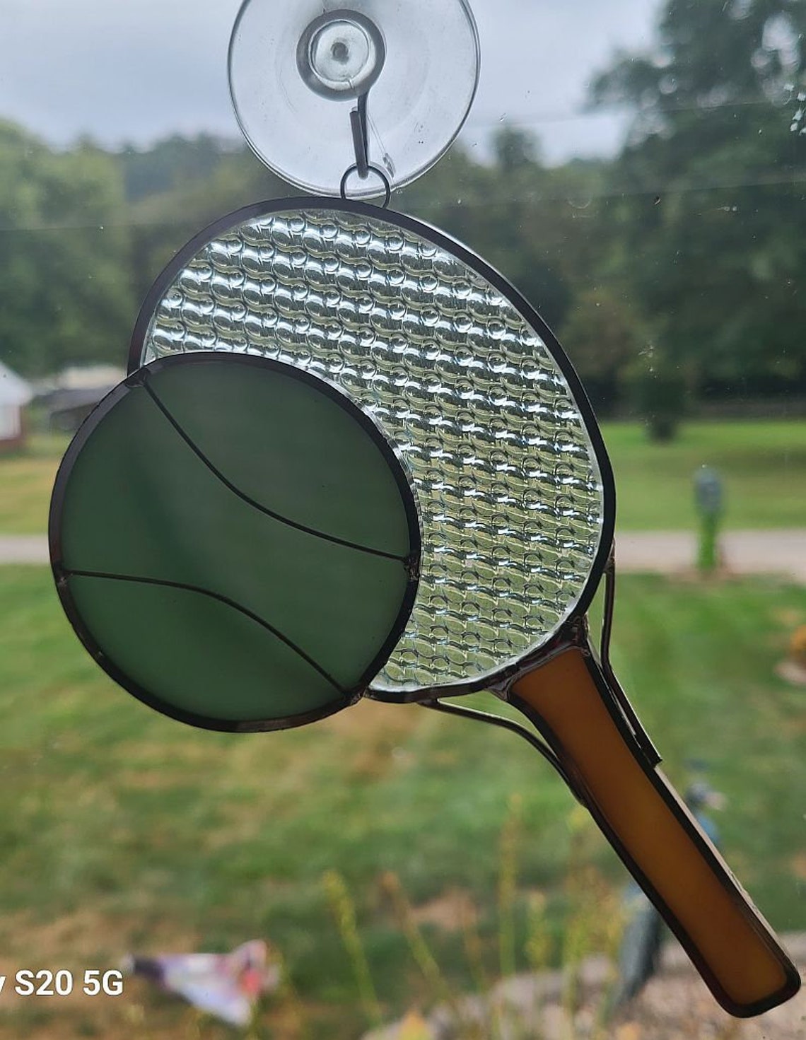 Stained Glass Tennis Racket and Tennis Ball Suncatcher - Etsy