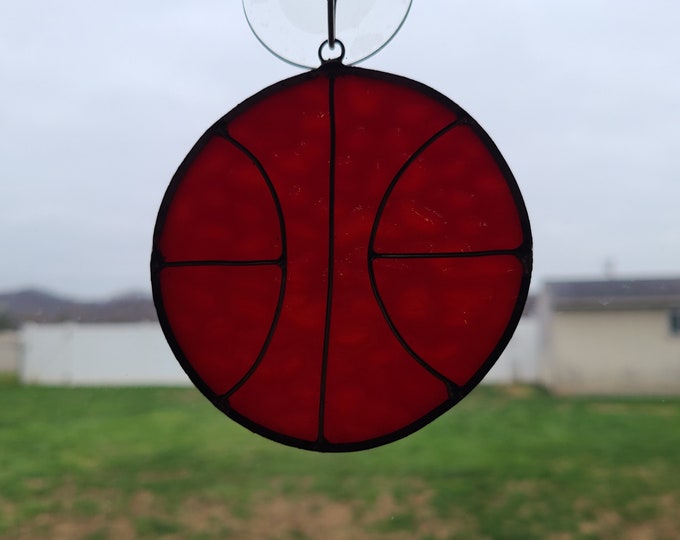 Stained Glass Basketball Suncatcher - Etsy