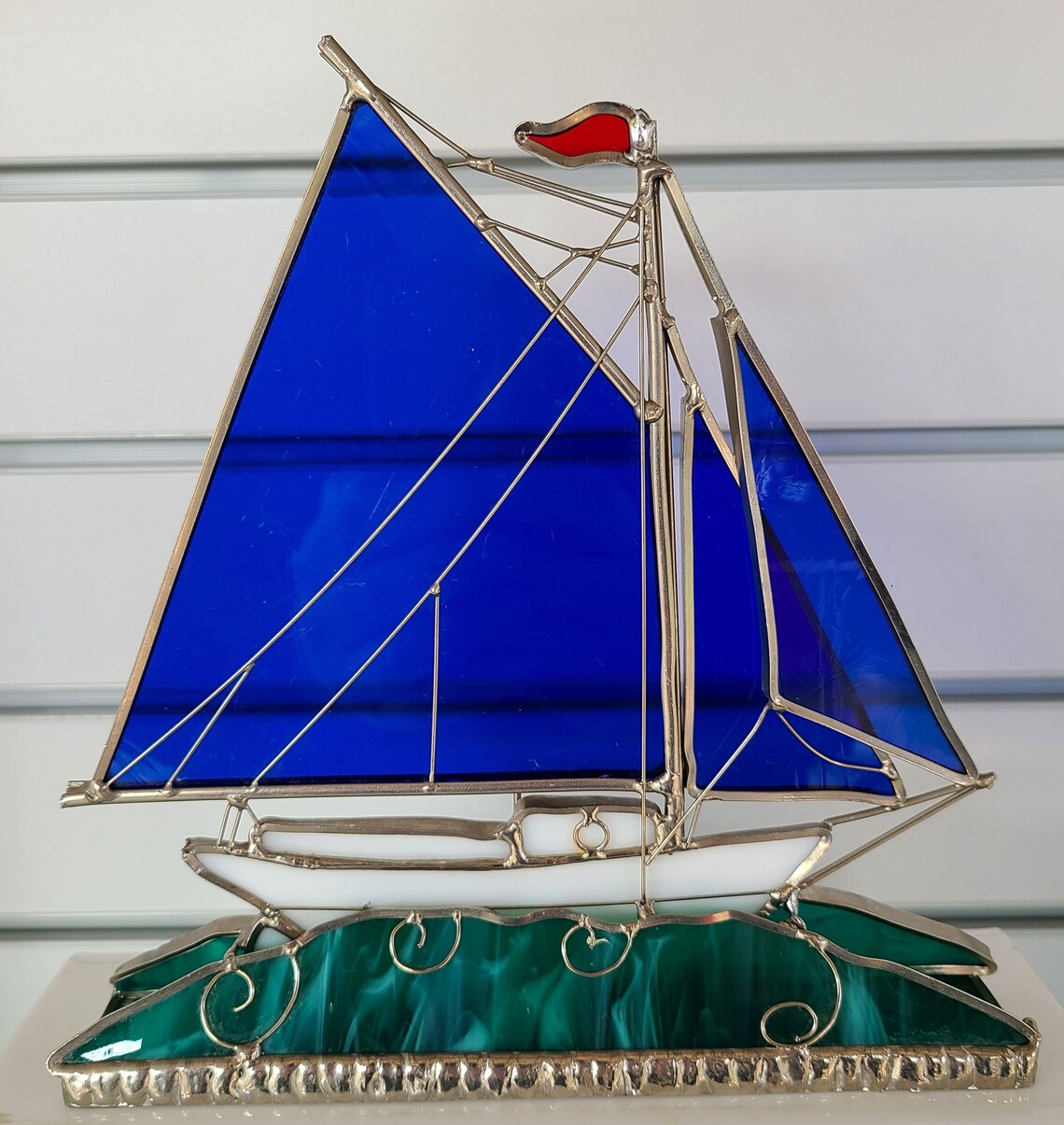 Stained Glass Friendship Sloop Sailing Ship Model - Etsy