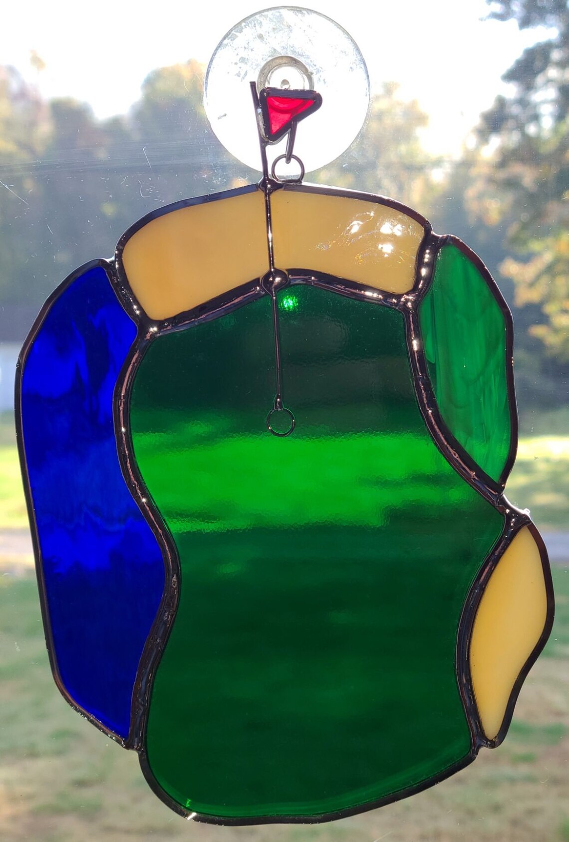 Golf Green Stained Glass Suncatcher - Etsy