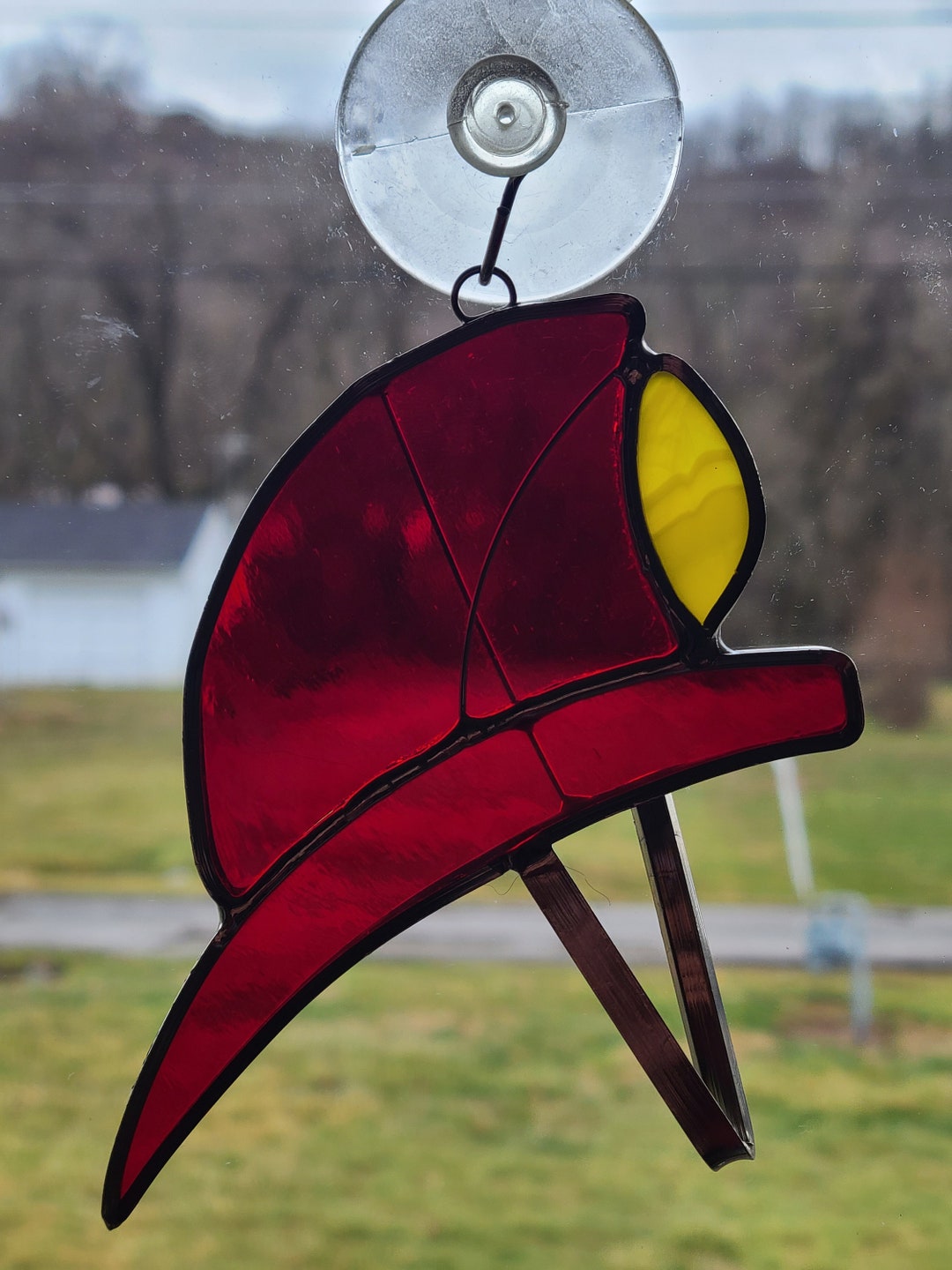 Fireman Helmet Suncatcher - Etsy