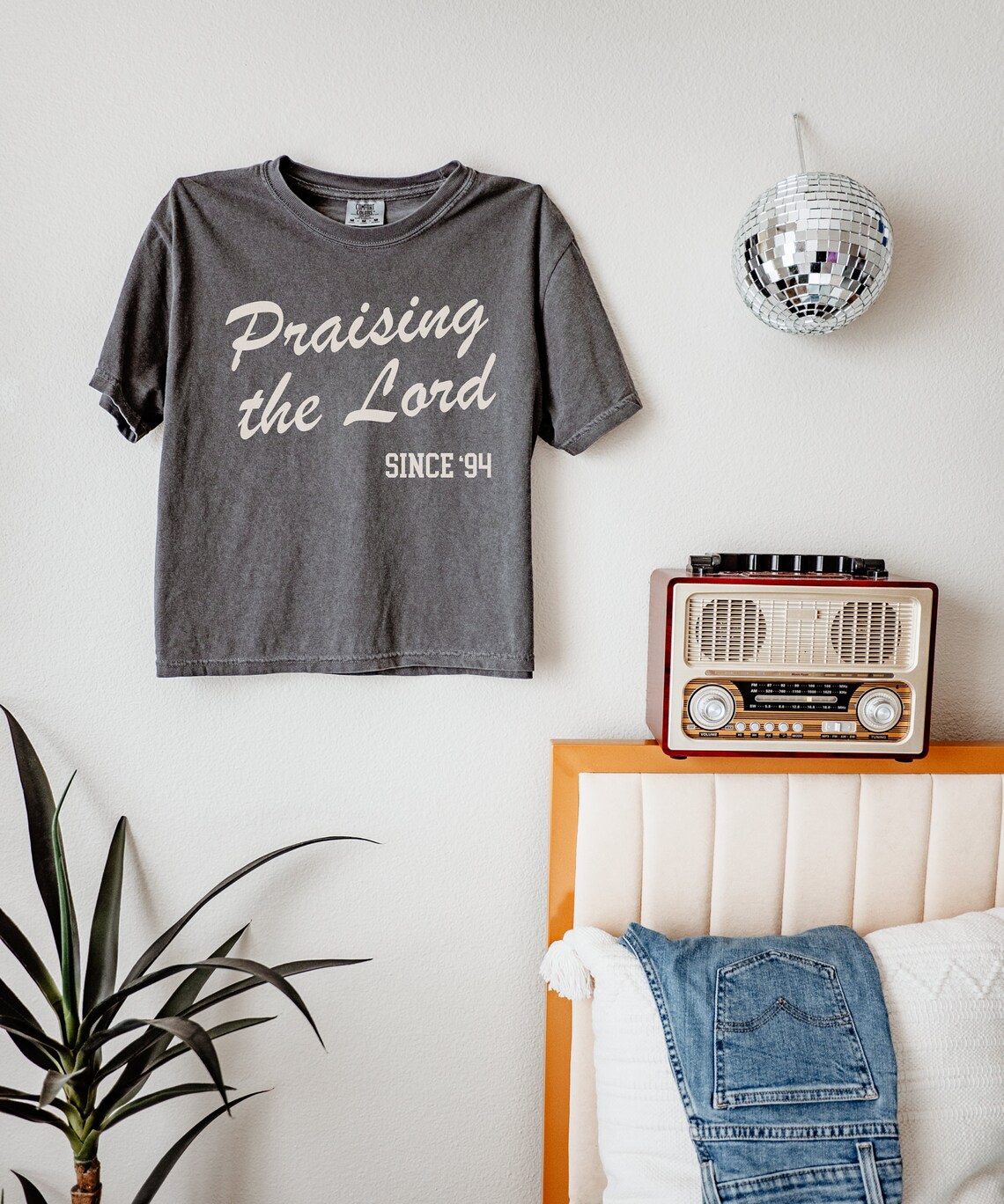 Custom Birth Year Shirt Christian Crop Top Praise the Lord Tee ...
