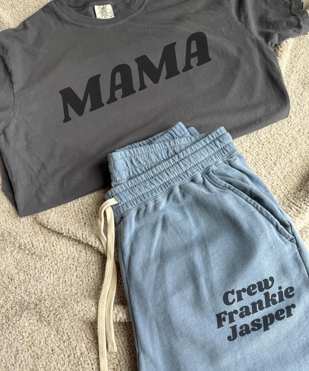 Custom MAMA Sweatsuit Hospital Outfit Baby Shower Gift Mother's Day ...