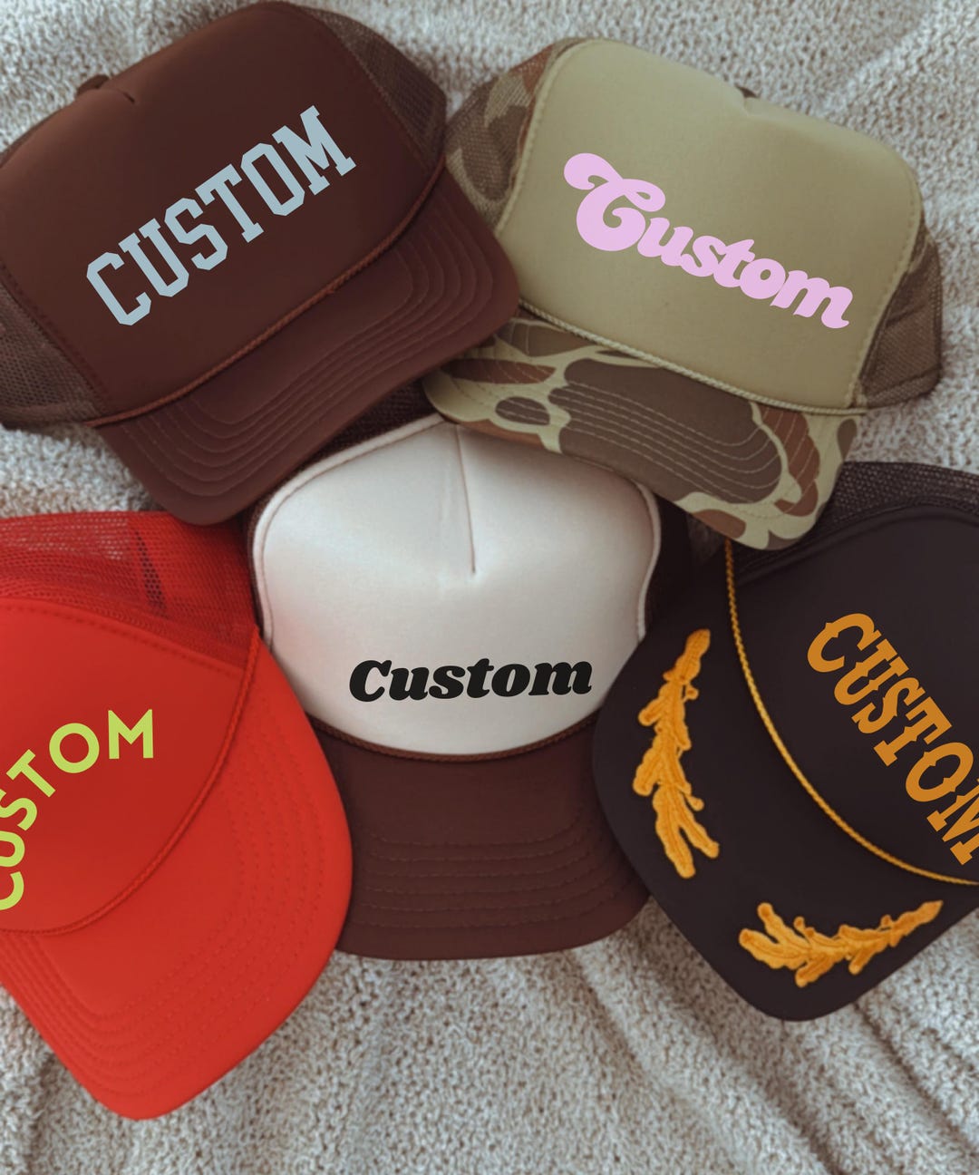 Custom Trucker Hat Team Name Hat for Game Day Summer Party Hats ...
