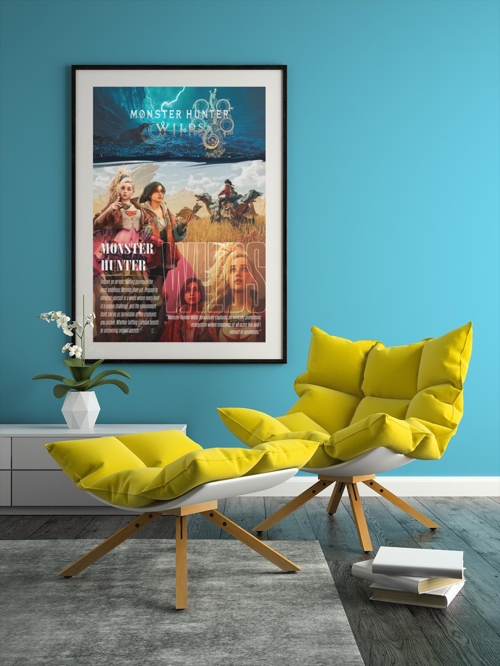 Monster Hunter Wilds Poster – Gemma & Alma Art Print, Fantasy Game Wall ...