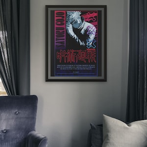 Satoru Gojo Poster | Jujutsu Kaisen Anime Wall Art | JJK Print | Magic ...