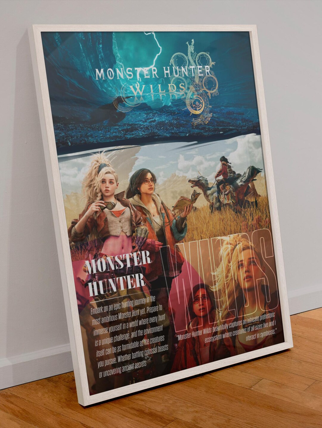 Monster Hunter Wilds Poster – Gemma & Alma Art Print, Fantasy Game Wall ...