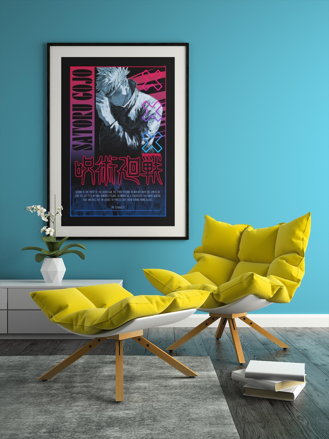 Satoru Gojo Poster | Jujutsu Kaisen Anime Wall Art | JJK Print | Magic ...