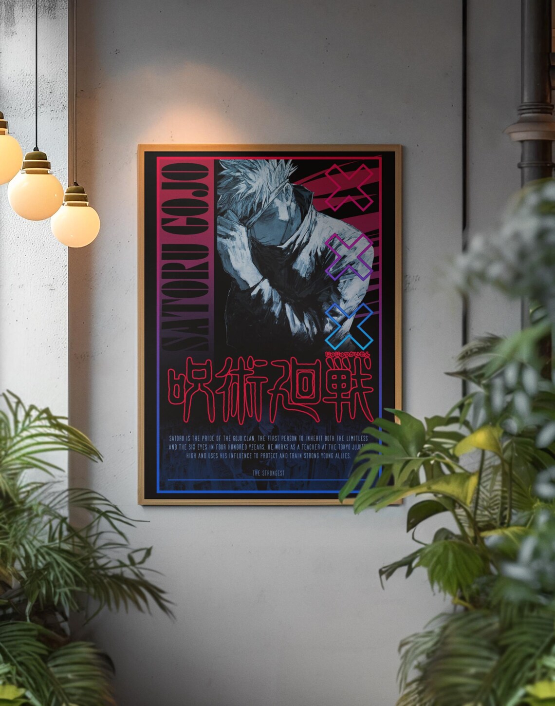 Satoru Gojo Poster | Jujutsu Kaisen Anime Wall Art | JJK Print | Magic ...