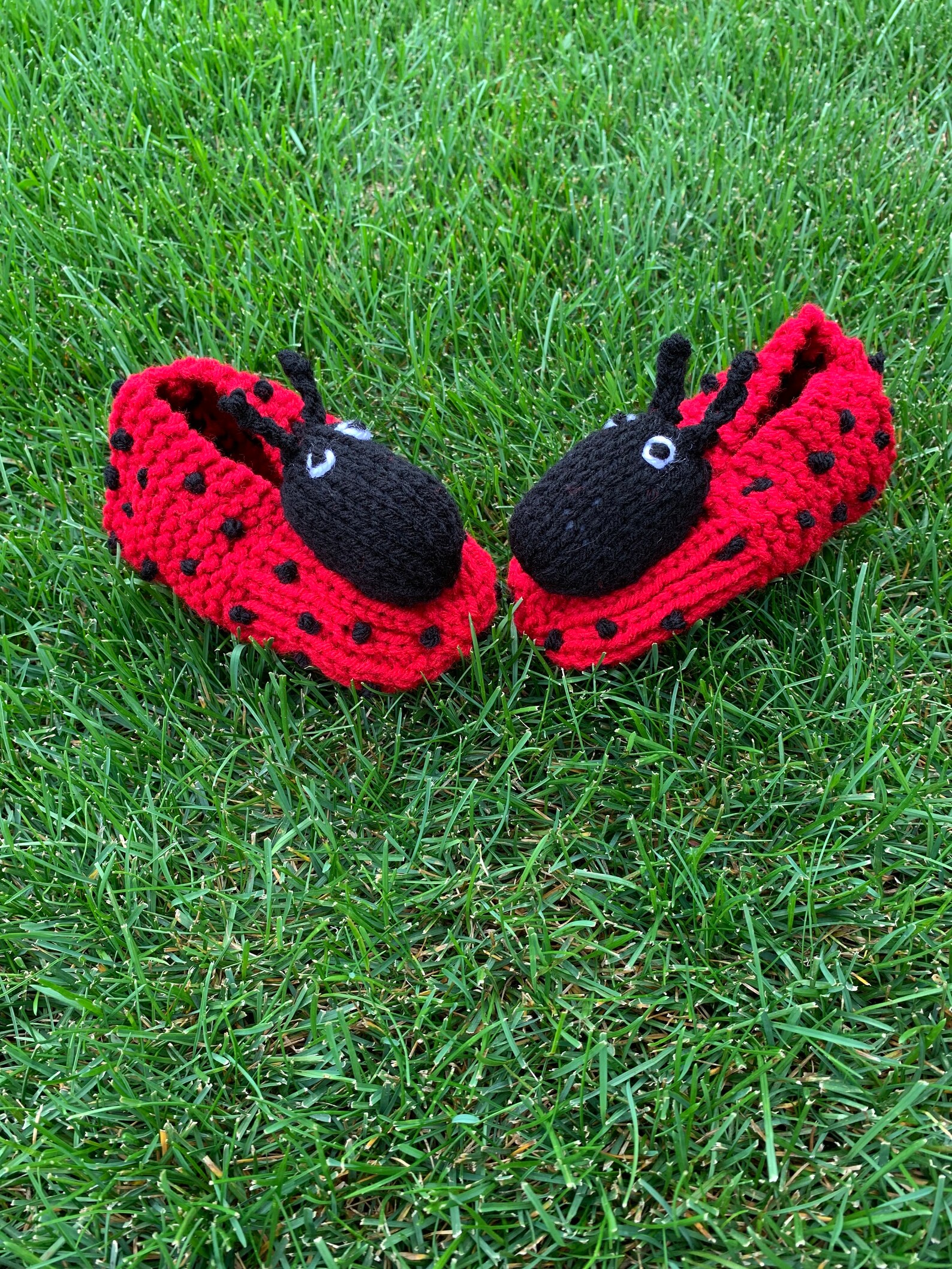Ladybug Slippers Animal Slippers Knitted Kids Slippers Insects Bugs ...