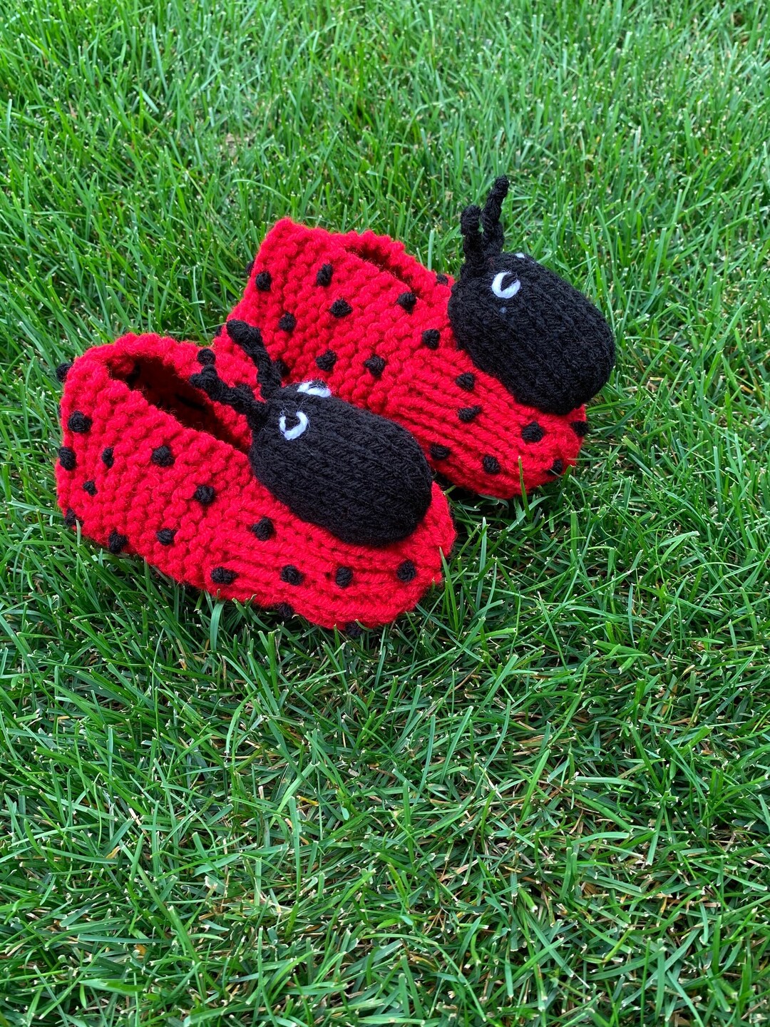 Ladybug Slippers Animal Slippers Knitted Kids Slippers Insects Bugs ...