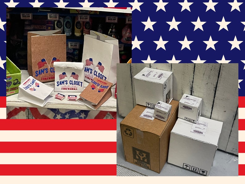 Dollhouse Miniature Digital Download Printable Fireworks Box Black ...