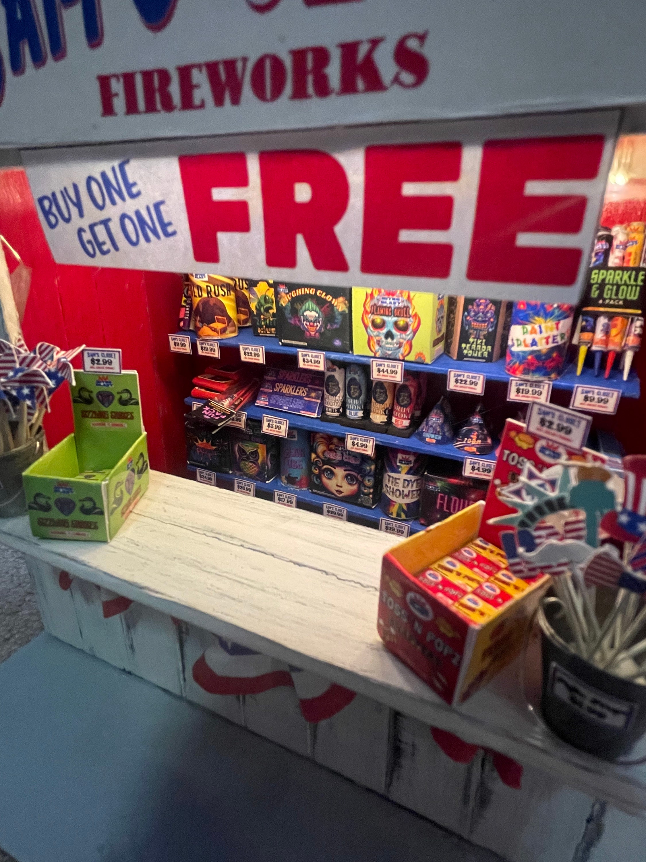 Dollhouse Miniature Fireworks Boxes Cut and Fold Printie for 4th of ...