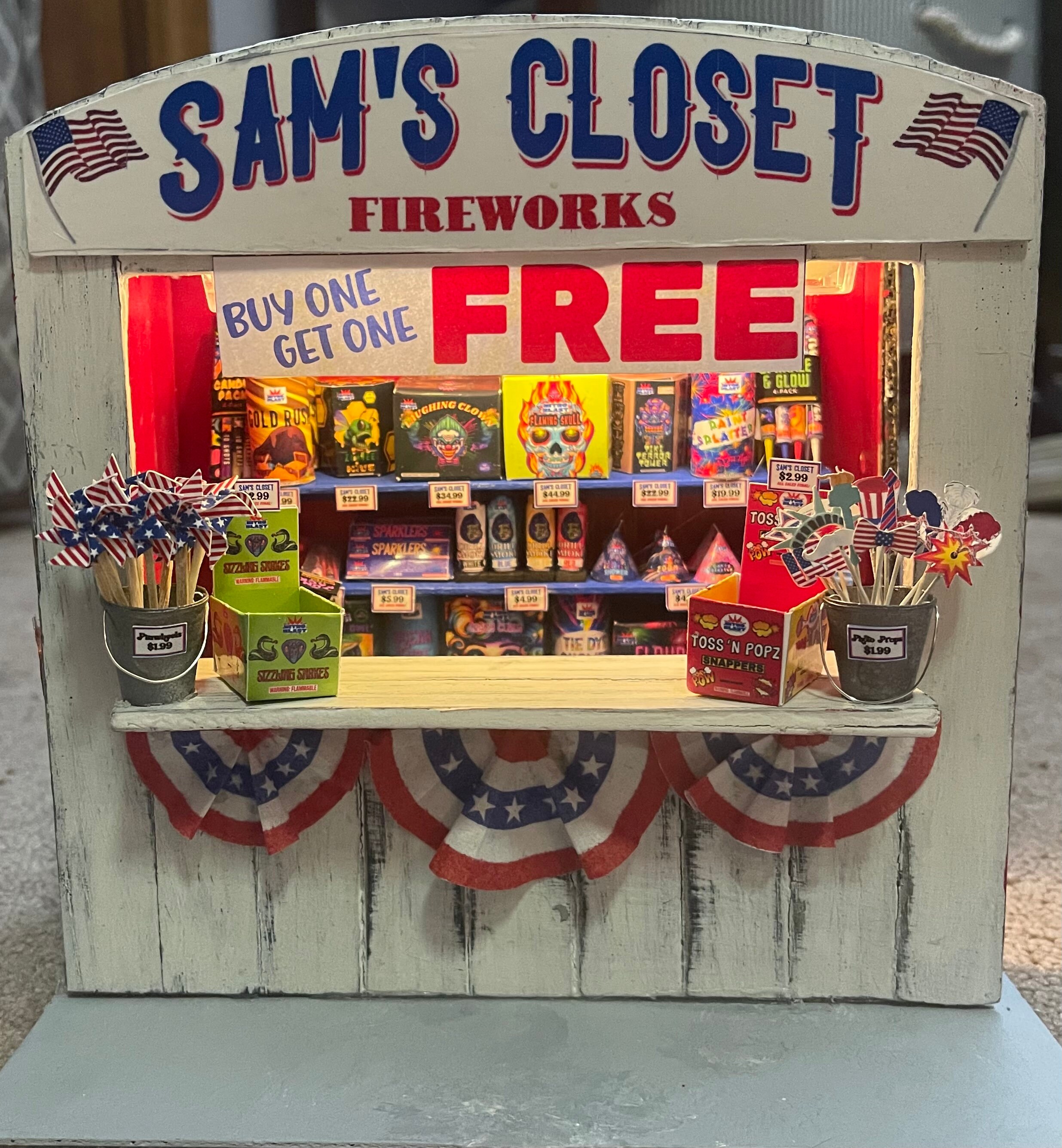 Dollhouse Miniature Fireworks Boxes Cut and Fold Printie for 4th of ...