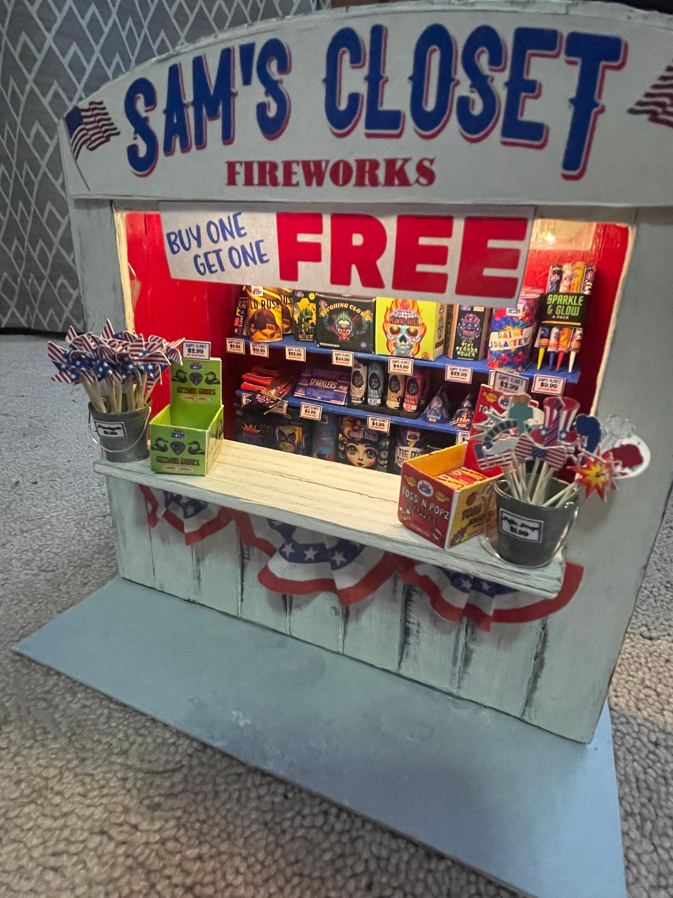 Dollhouse Miniature Fireworks Boxes Cut and Fold Printie for 4th of ...