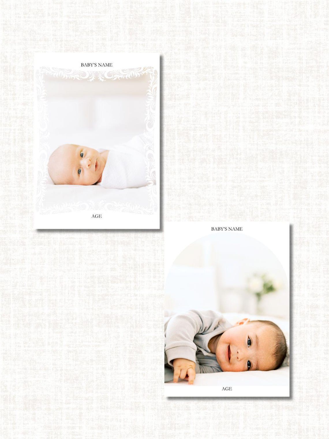 Editable Baby Milestone Cards | Digital Download | Printable Monthly ...