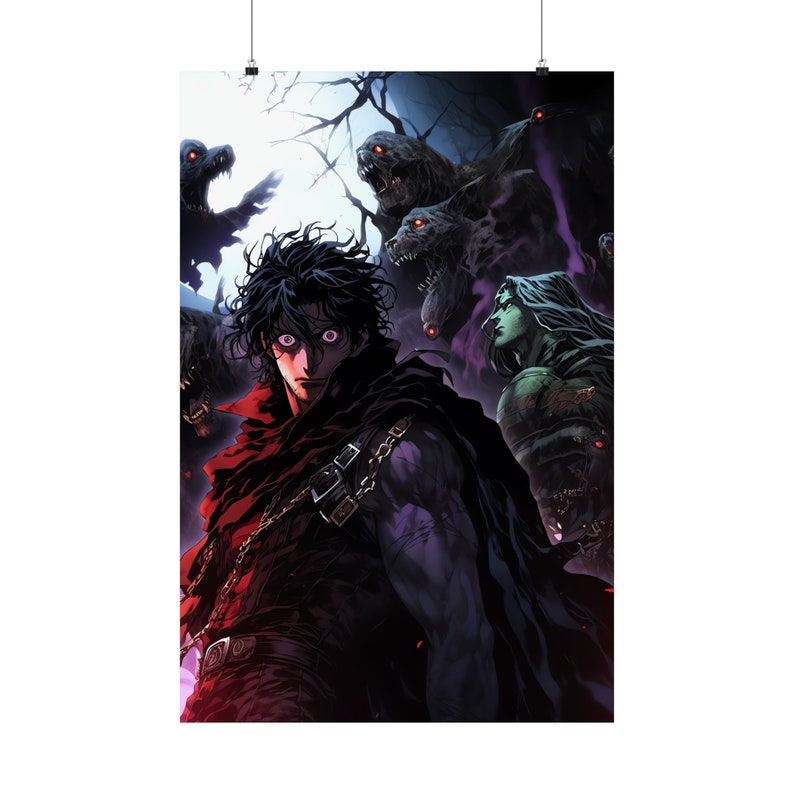 Zombie Apocalypse Anime Poster Art Chiaroscuro Imagery Blood-red ...