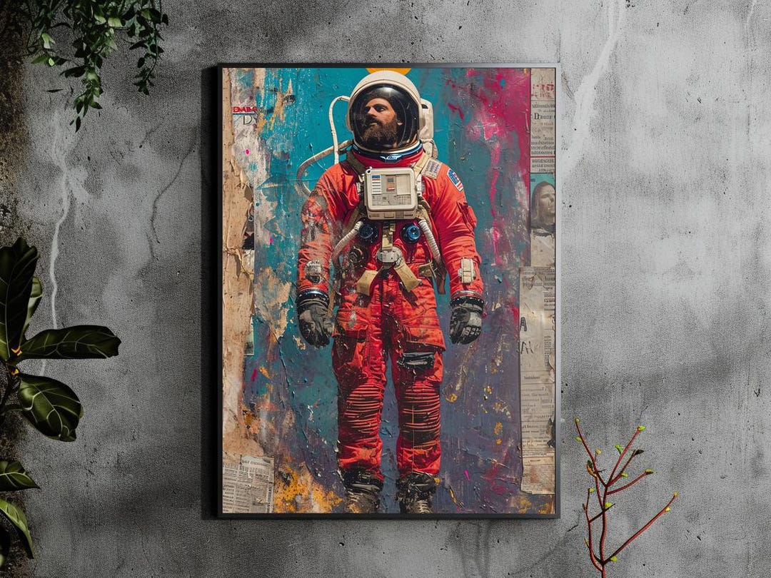 Liminal Space Exploration Astronaut Portrait Poster Inspired Space Art ...
