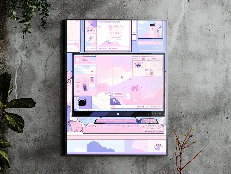 Computer Graphics Poster Tumblr Inspired Art Kawaii Aesthetic Soft ...