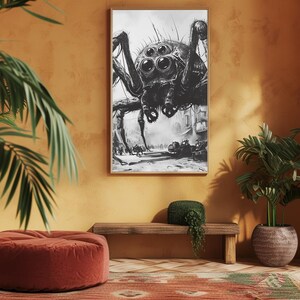 Monochrome Steampunk Spider Concept Art Altermodern RPG Rulebook ...