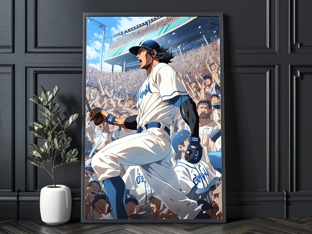 Baseball Player at Bat Field Poster Trending Anime Art Visual Key ...
