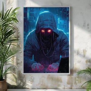 Cyberpunk Hacker Art Print Dan Mumford Inspired Award-winning Digital ...