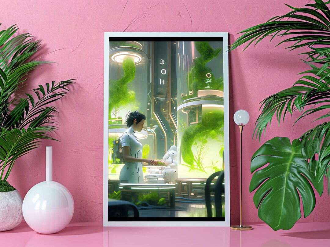 Retrofuturistic Biopunk Art Poster Female Figure by Fish Tank Advanced ...