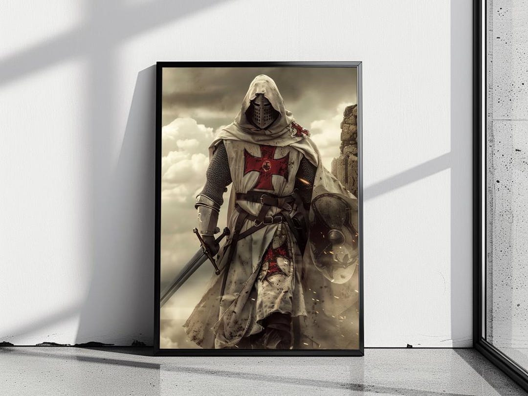 Medieval Knight Poster Armor Sword Crusader Art Holy Templar Teutonic ...