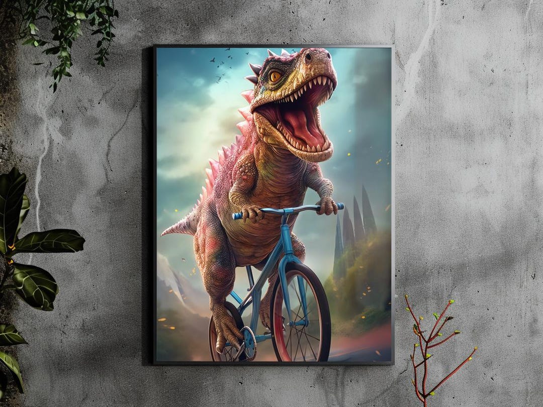 Dinosaur Bike Ride Poster Art Polycount Featured Sots Art Godzilla ...
