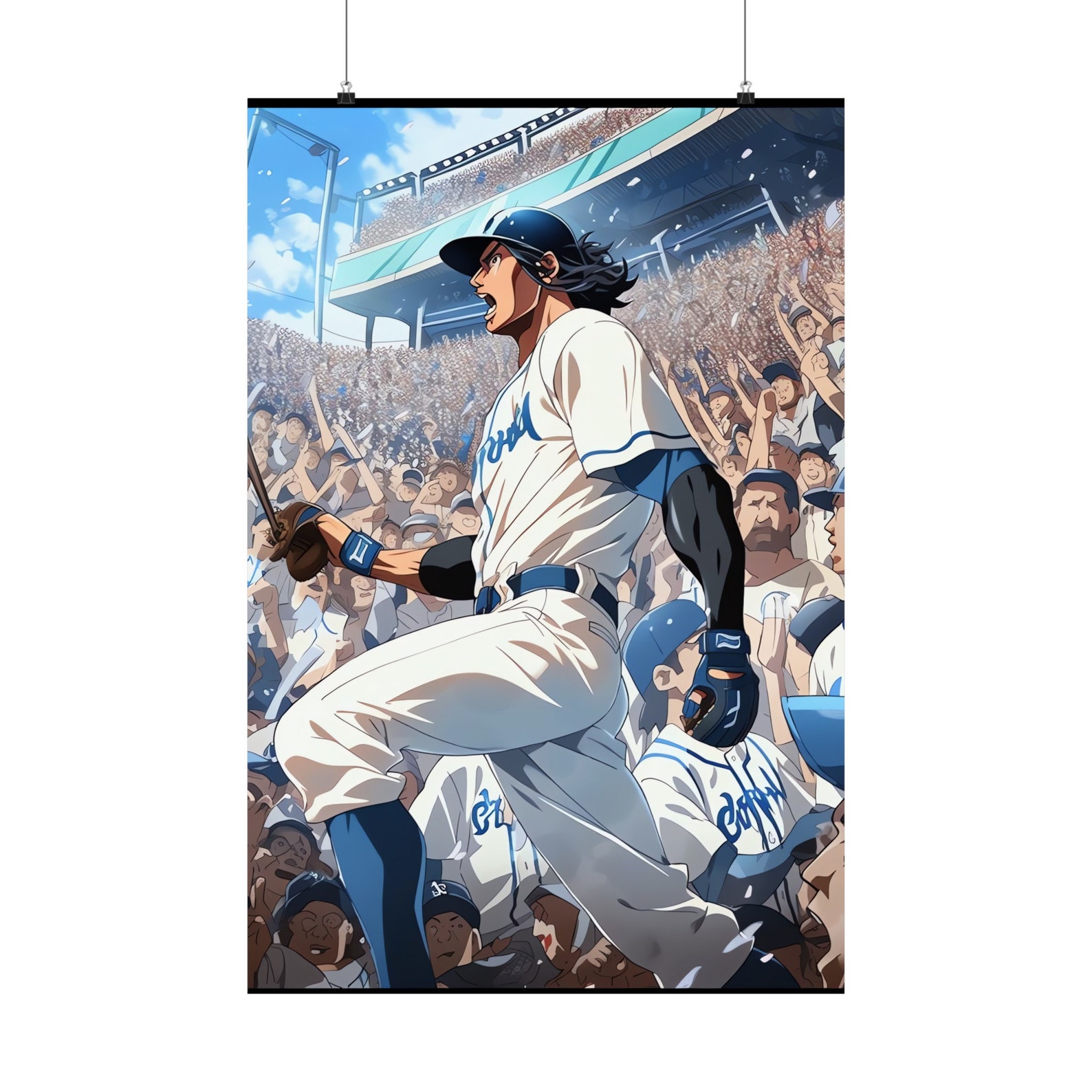 Baseball Player at Bat Field Poster Trending Anime Art Visual Key ...