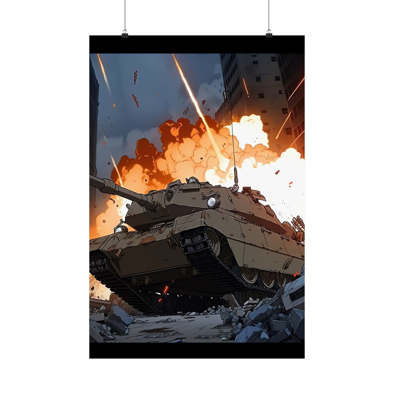 Tank Amidst Rubble Jormungand Anime Art Manga-inspired Comic Panel ...