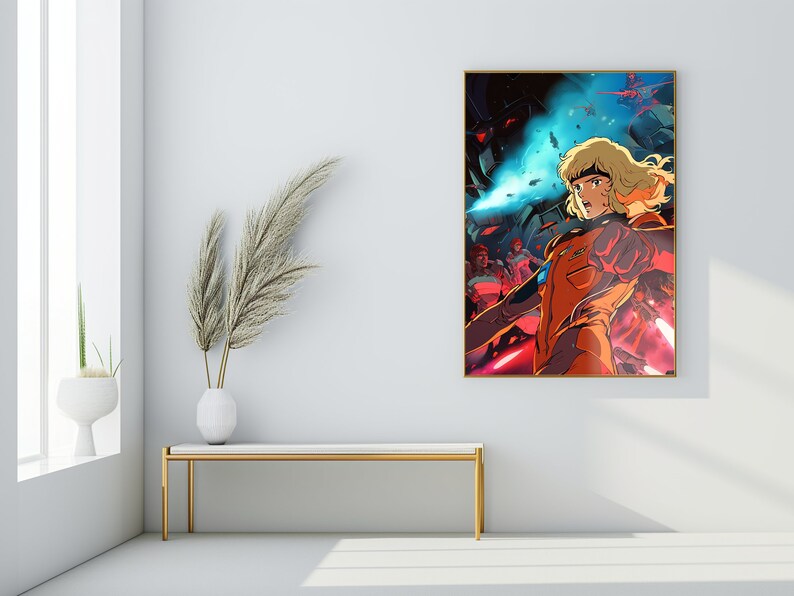 Retro Futurism Art 80s Anime Poster Gundam OVA Style Vintage Sci-fi Art ...