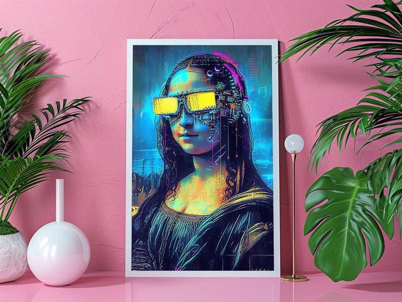 Cyberpunk Woman Digital Art Poster Print High Quality Computer Art ...