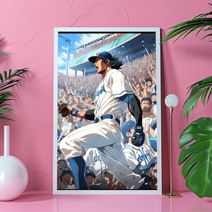 Baseball Player at Bat Field Poster Trending Anime Art Visual Key ...