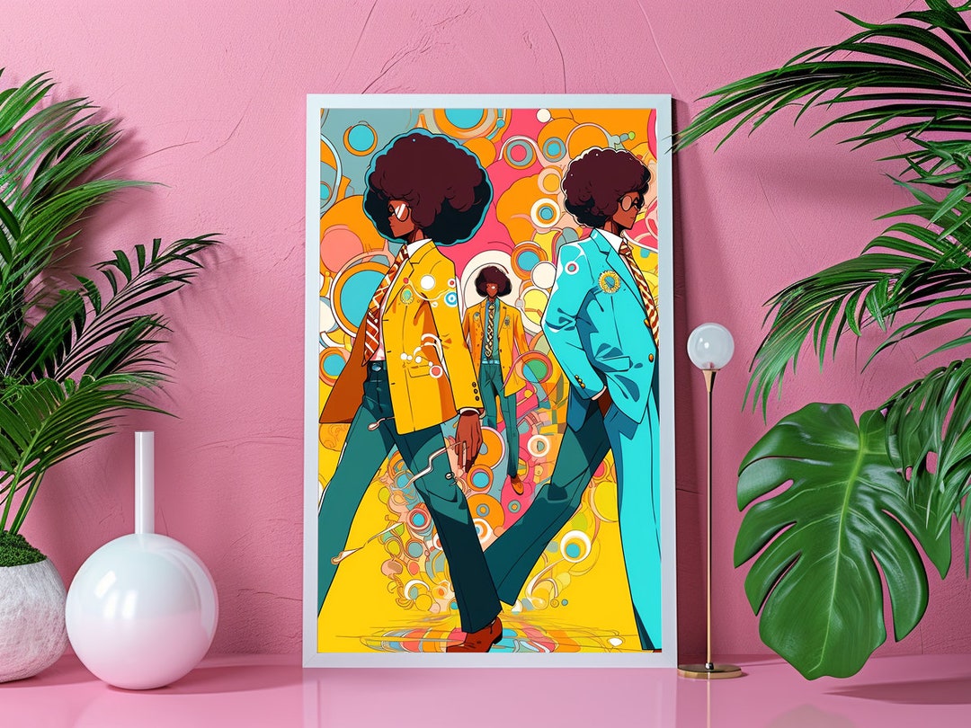 Funk Afrofuturism Anime Poster Urban Street Scene Art Award-winning ...