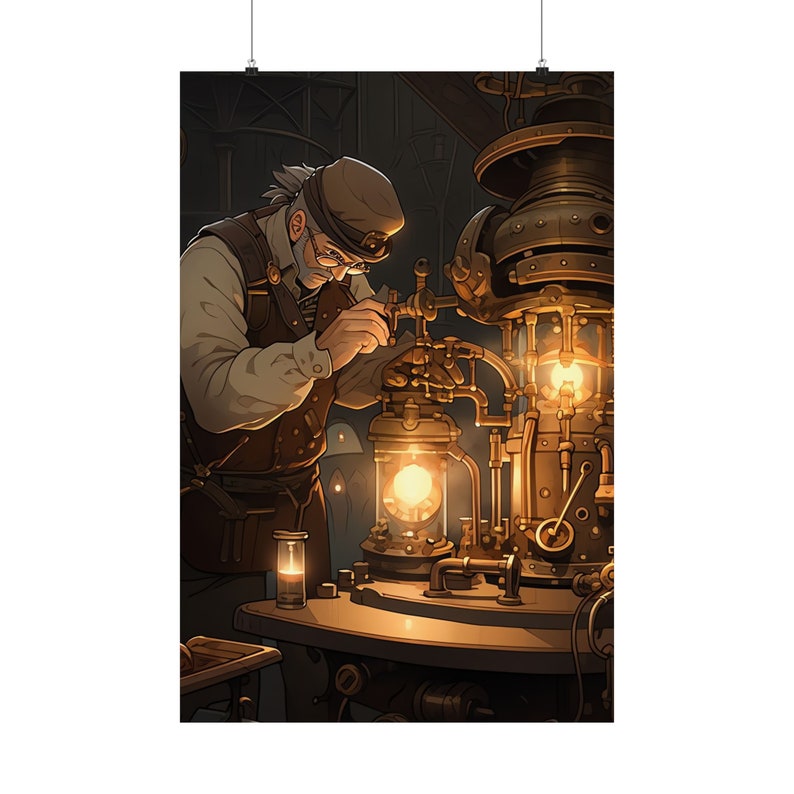 Steampunk Lab Poster Detailed Fantasy Art Artstation-inspired Concept ...