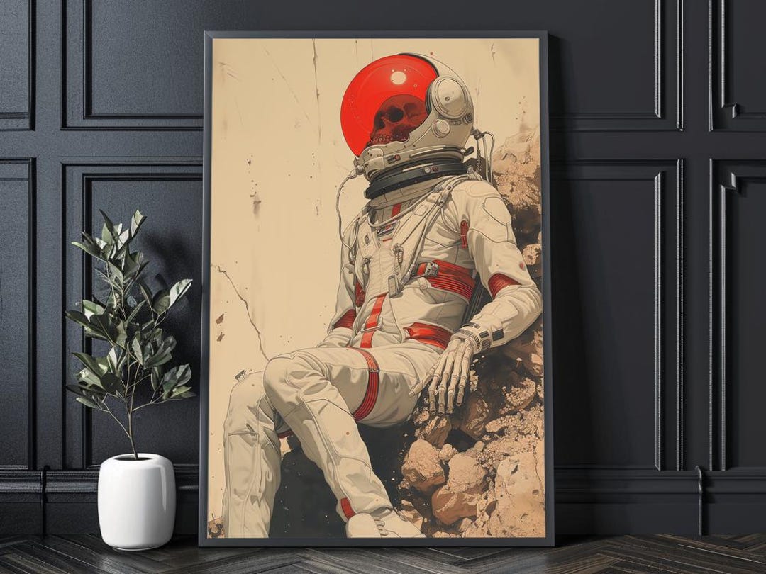 Cyberpunk Astronaut Art Print Space Suit Anatomy Poster Inspired by ...