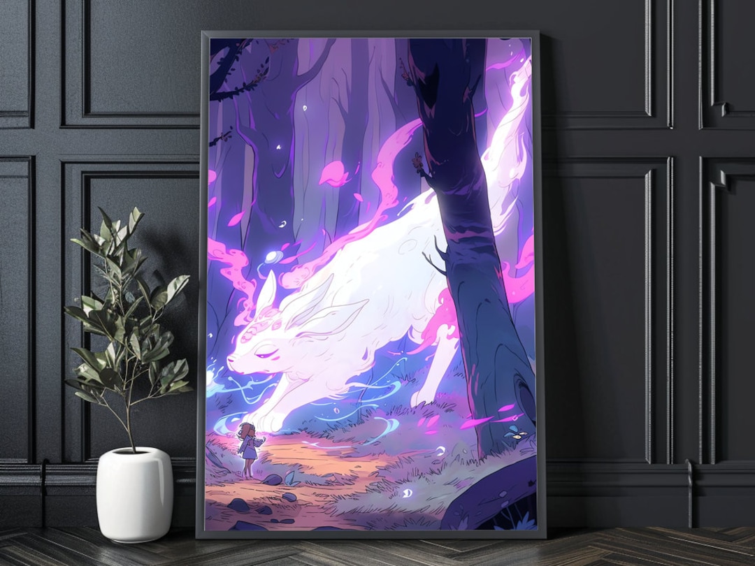 Enchanted Forest Poster Fantasy Art Conceptual Artwork Volumetric ...