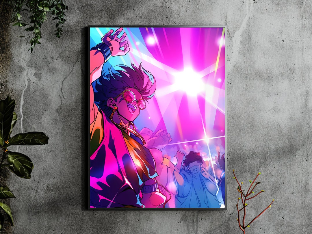 Vibrant Dance Club Rave Nightlife Concept Art Poster High Quality ...