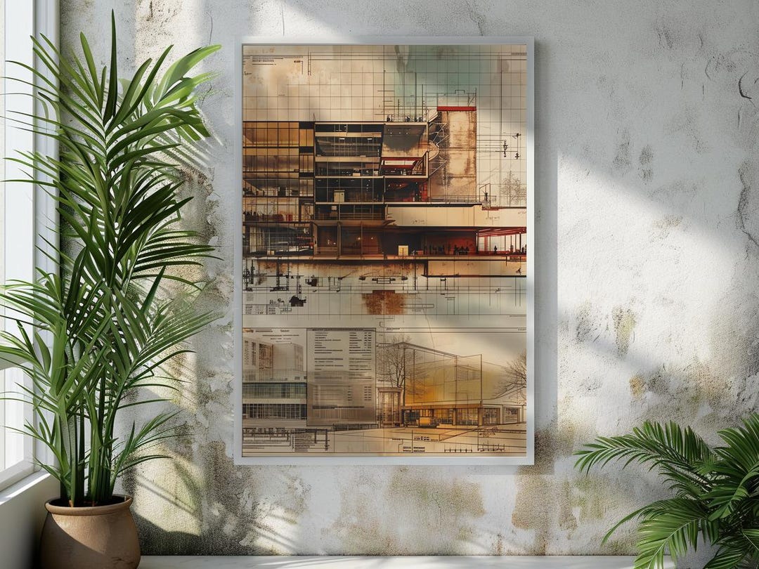 Architectural Blueprint Art Modular Constructivism Inspiration High ...