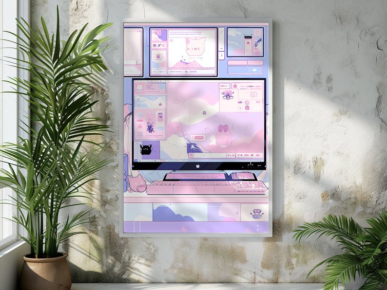 Computer Graphics Poster Tumblr Inspired Art Kawaii Aesthetic Soft ...